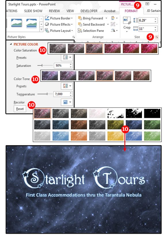 Powerpoint background tips: How to customize the images, colors and bo