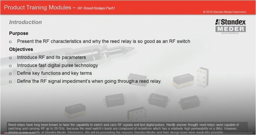 Meder Electronics Inc posted Product Training Module